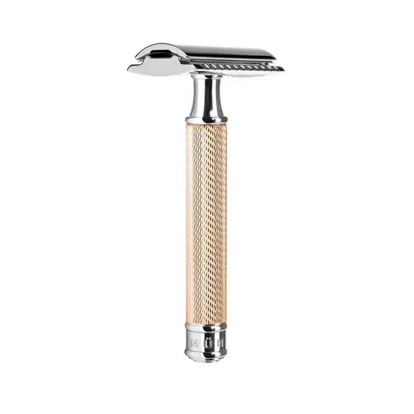 MUHLE Traditional Chrome Safety Razor Closed Comb - Rosegold
