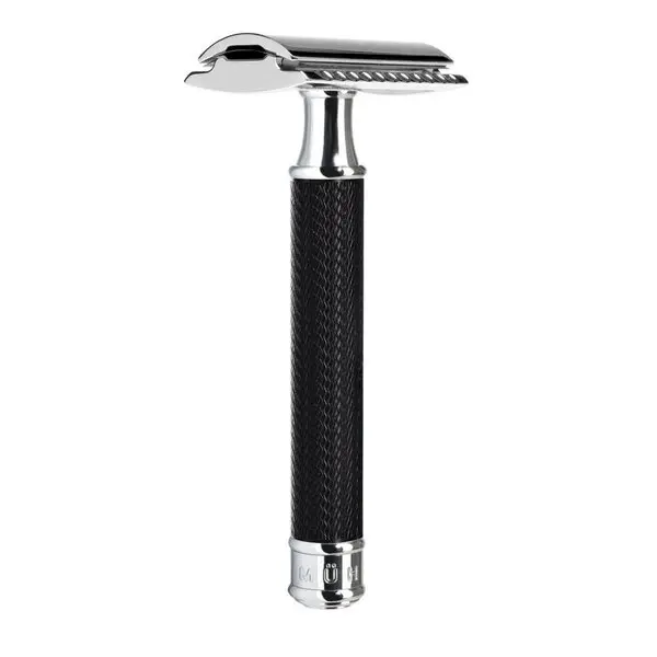 MUHLE Traditional Chrome Safety Razor Closed Comb - Black/chrome