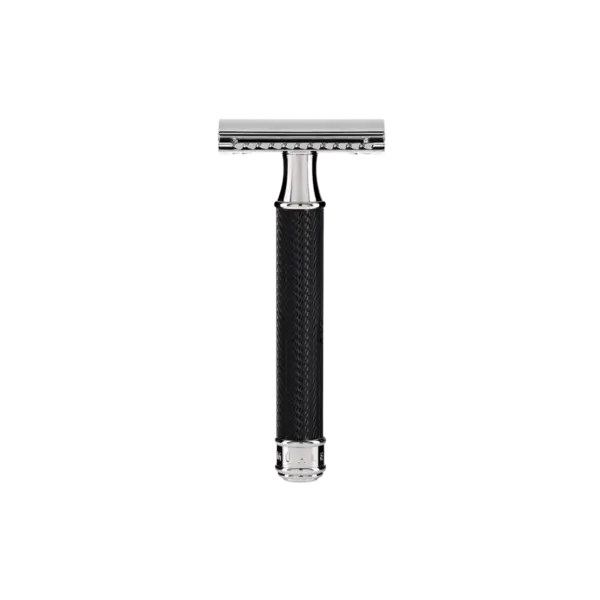 MUHLE Traditional Chrome Safety Razor Closed Comb - Black/chrome