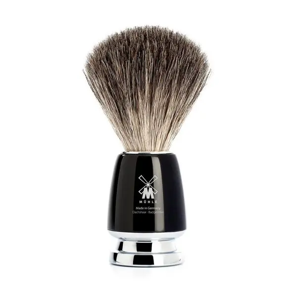 MUHLE Rytmo Black Pure Badger Shaving Brush - One-color