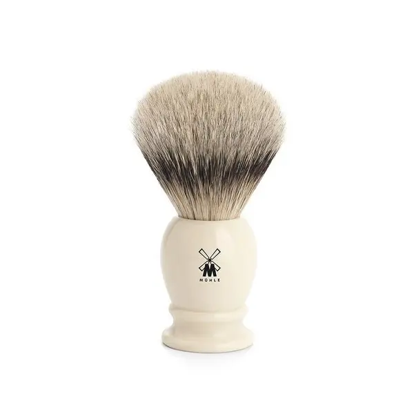 MUHLE Classic Large Faux Ivory Silvertip Badger Shaving Brush - One-color