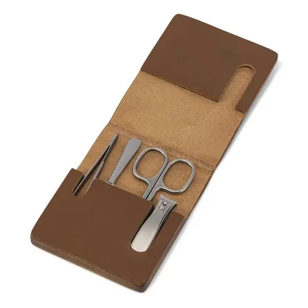 MUHLE Travel Manicure Set In Cowhide Case - One-color