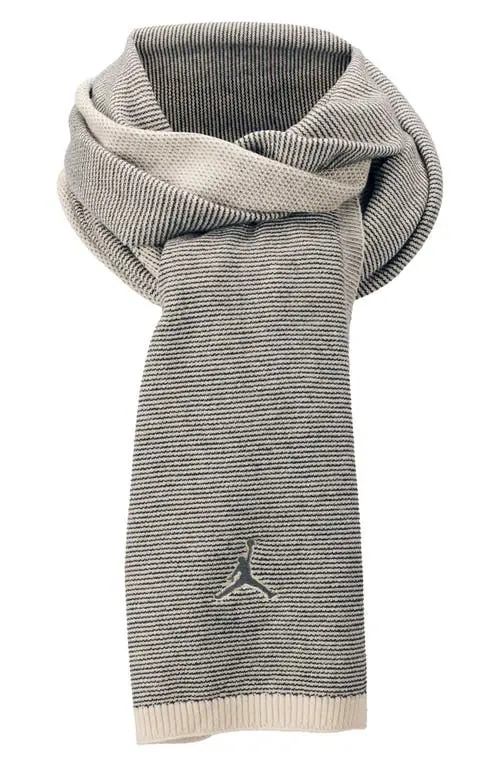 JORDAN Airy Knit Scarf - Light Orewood Brown/off Noir