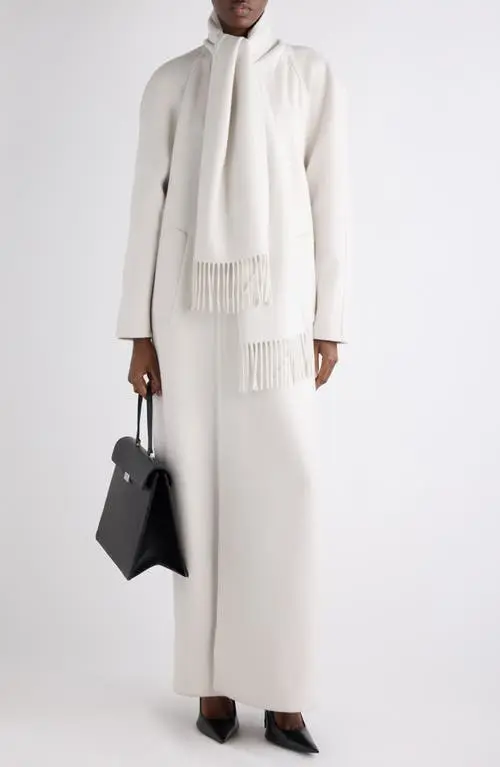 Balenciaga Cashmere Maxi Coat With Scarf