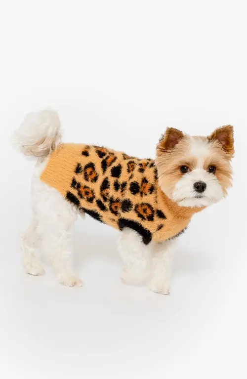 THE FURRYFOLKS Leopard Pet Sweater & Crew Socks Set