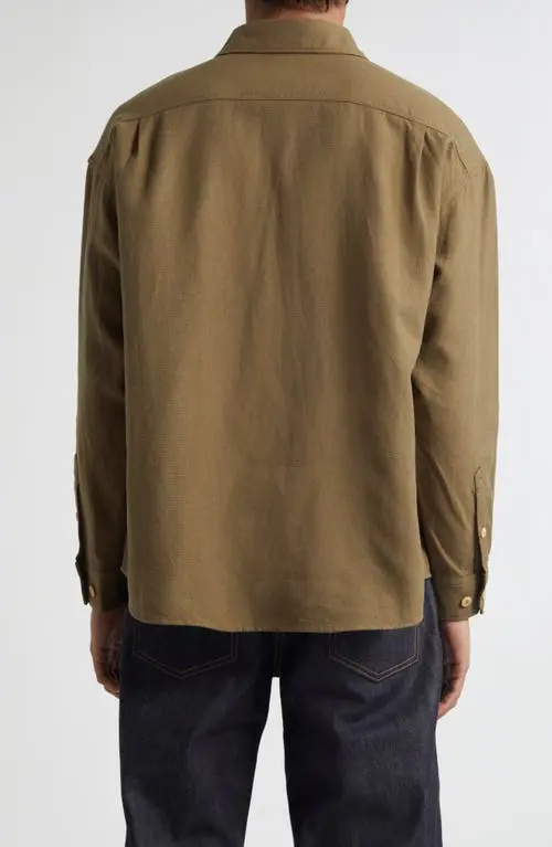 Visvim Lumber Wool & Linen Button-up Shirt - Olive