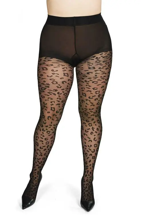 MEMOI Leopard Sheer Tights