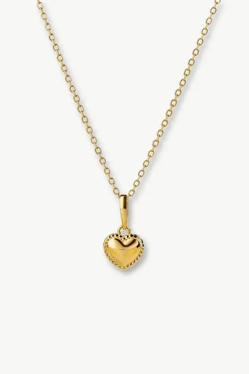 CLASSICHARMS Sterling Heart Pendant Necklace - Gold