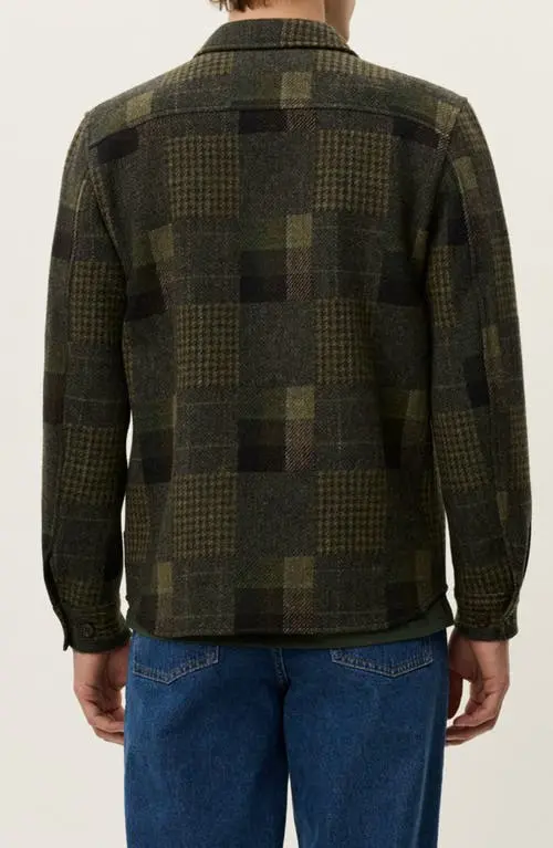 LES DEUX Kody Patchwork Wool Overshirt