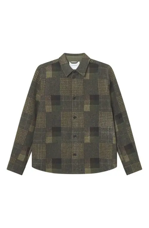 LES DEUX Kody Patchwork Wool Overshirt