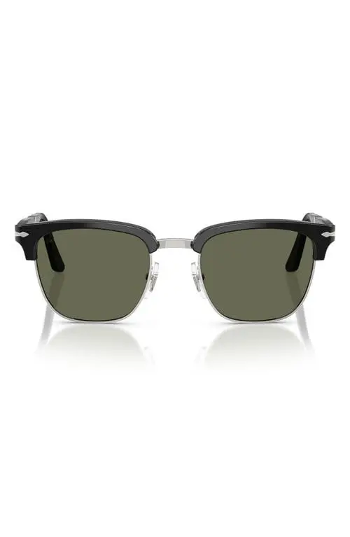 Persol Polarized Square Sunglasses - Black/polar Green