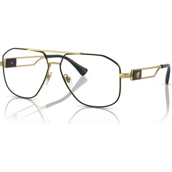 Versace 59mm Pilot Optical Glasses - Black
