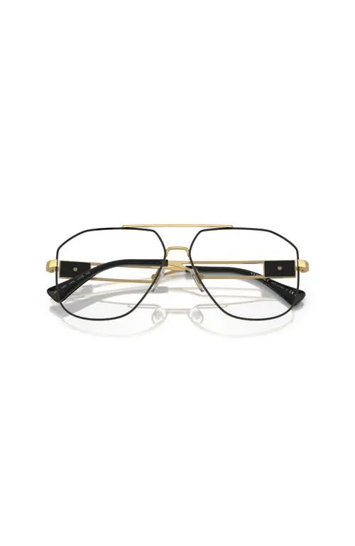 Versace 59mm Pilot Optical Glasses - Black