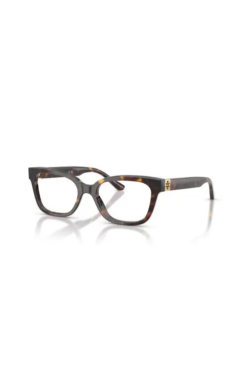 Tory Burch 54mm Square Eyeglasses - Tortoise