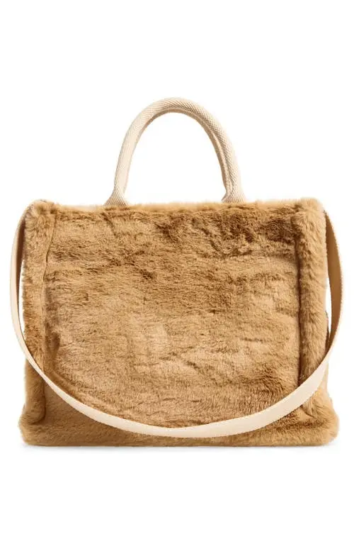 Marni Faux Fur Basket Handbag