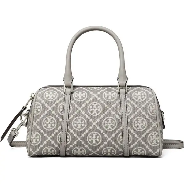 Tory Burch Mini T Monogram Jacquard Utility Barrel Bag