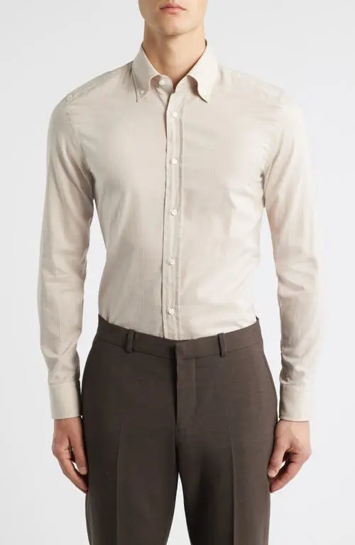 BOSS Hays Slim Fit Button-down Dress Shirt - Open Beige