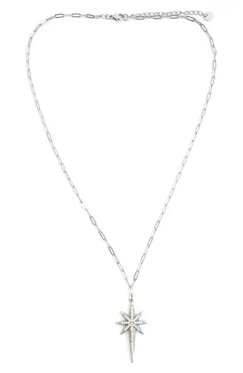 PANACEA Starburst Pendant Necklace - Silver