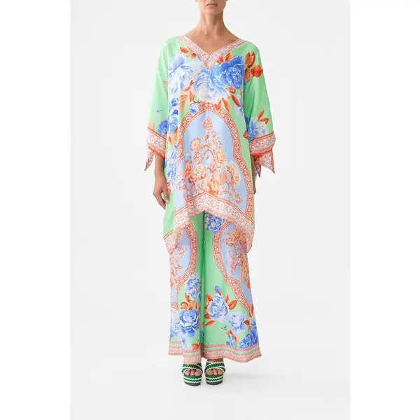Camilla Tie Sleeve Short Kaftan - Topkapi Pop