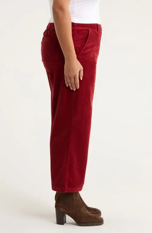 SEASALT CORNWALL Asphodel Crop Wide Leg Corduroy Pants - Jam