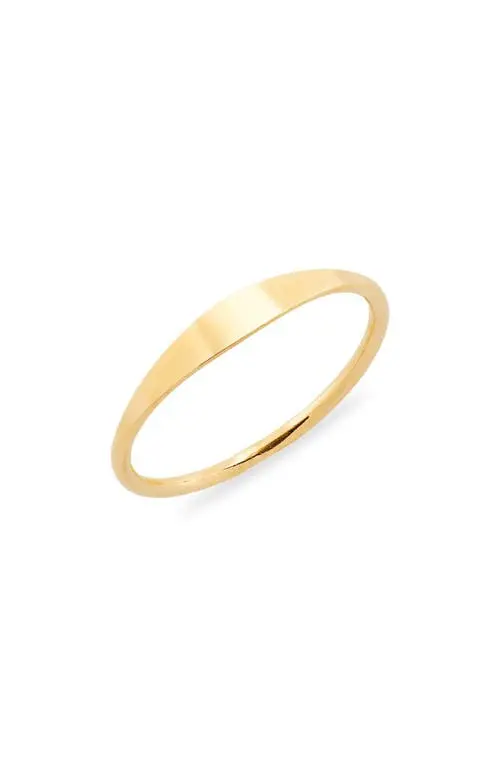 NASHELLE Slim Signet Ring - Gold Fill