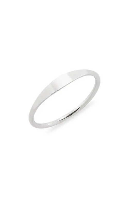 NASHELLE Slim Signet Ring - Sterling Silver