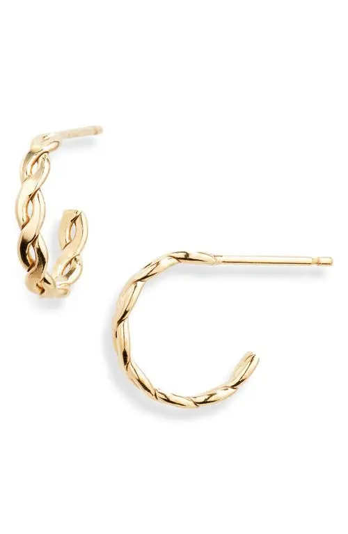 NASHELLE Woven Hoop Earrings - Gold Fill