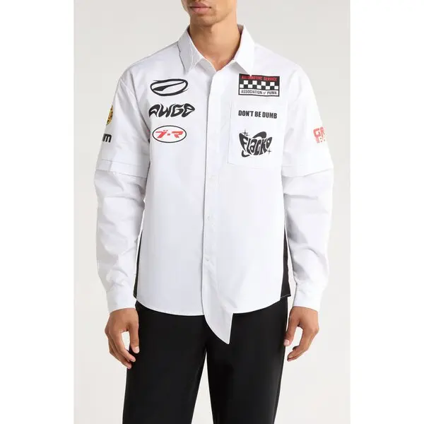 PUMA X A$ap Rocky Layered Pit Crew Button-up Shirt