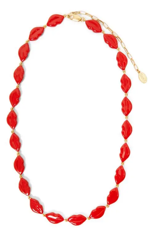 Clare V. Le Lips Necklace - Poppy