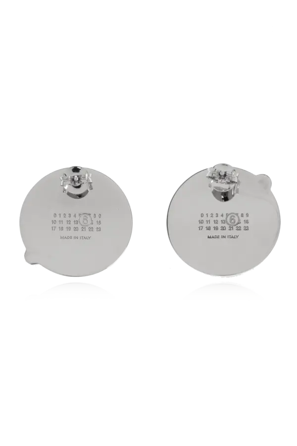 MAISON MARGIELA Round Earrings With Engraved Logo