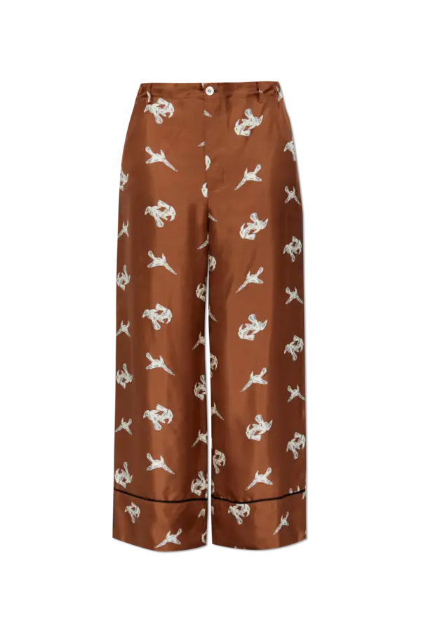 Marni Printed Silk Trousers
