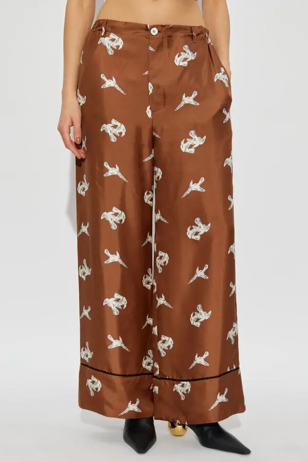 Marni Printed Silk Trousers