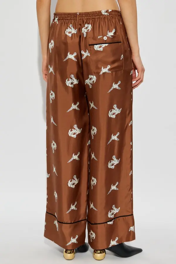 Marni Printed Silk Trousers