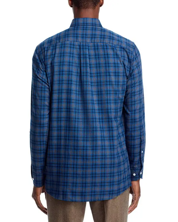 Peter Millar Bar Harbor Performance Flannel Sport Shirt