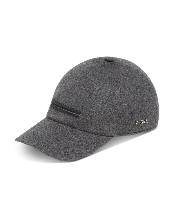 Zegna Oasi Cashmere Baseball Cap - Dark Grey