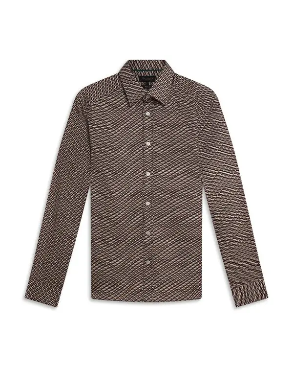 Ted Baker London Agnar Long Sleeved Regular Fit Button Down Shirt - Multicolor
