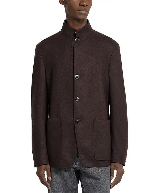 Zegna Oasi Cashmere Il Conte Jacket - Dark Brown Multimélange