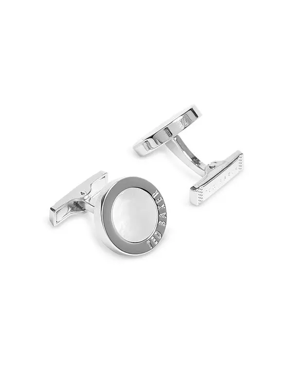 Ted Baker London Coopers Round Epoxy Cufflinks - Silver