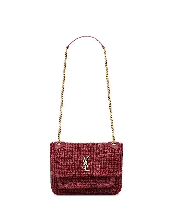 Saint Laurent Niki Mini In Raffia