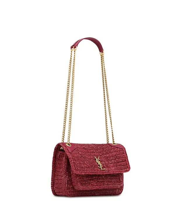 Saint Laurent Niki Mini In Raffia