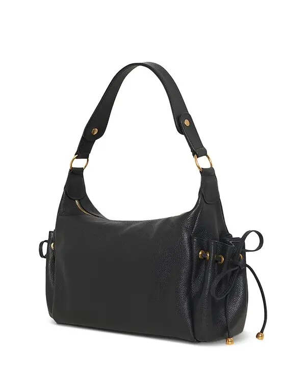 Gerard Darel Le Ema Leather Hobo Bag - Black