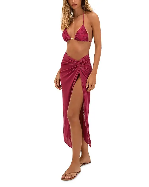 VIX PAULA HERMANNY Karen Midi Skirt Swim Cover-up - Pink