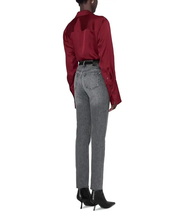 ANINE BING Amanda Shirt - Burgundy