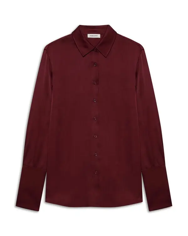 ANINE BING Amanda Shirt - Burgundy
