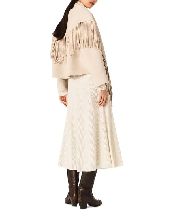 Maje Fringe Detail Coat