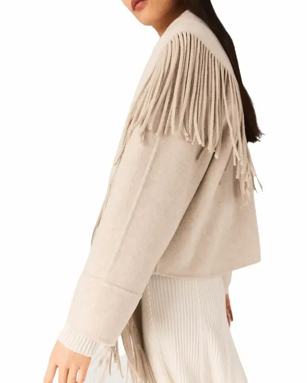 Maje Fringe Detail Coat