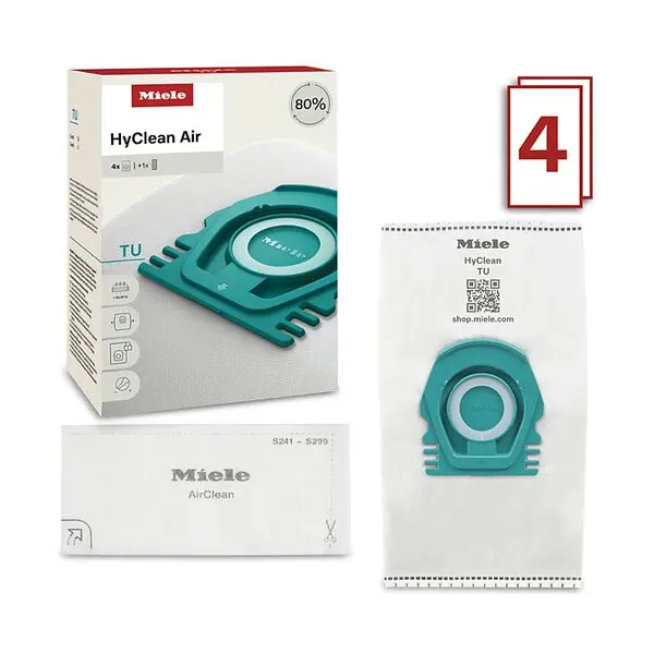 MIELE Hyclean Air Tu Vacuum Cleaner Bags For Guard L1 Vacuum Cleaners - White