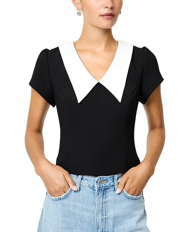French Connection Azra Oversized Collar Top