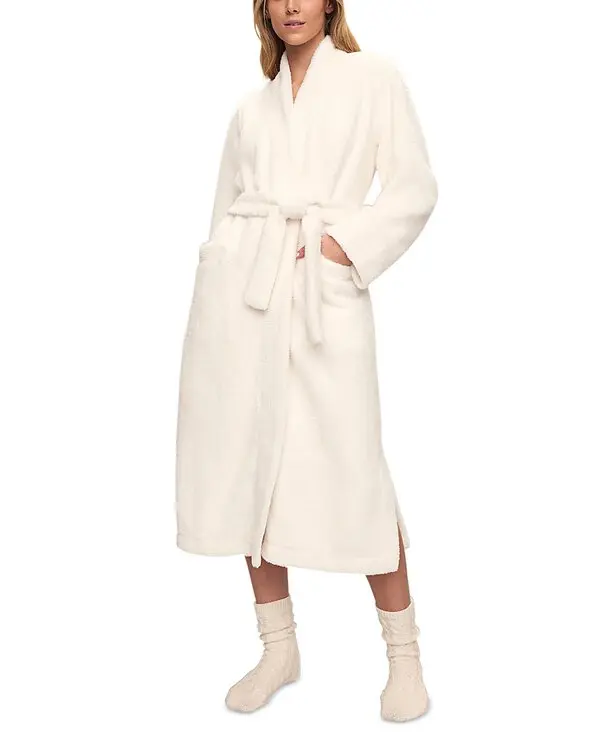 Eberjey Renew Plush Long Sleep Robe - Ivory