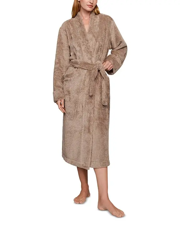 Eberjey Renew Plush Long Sleep Robe - Toffee
